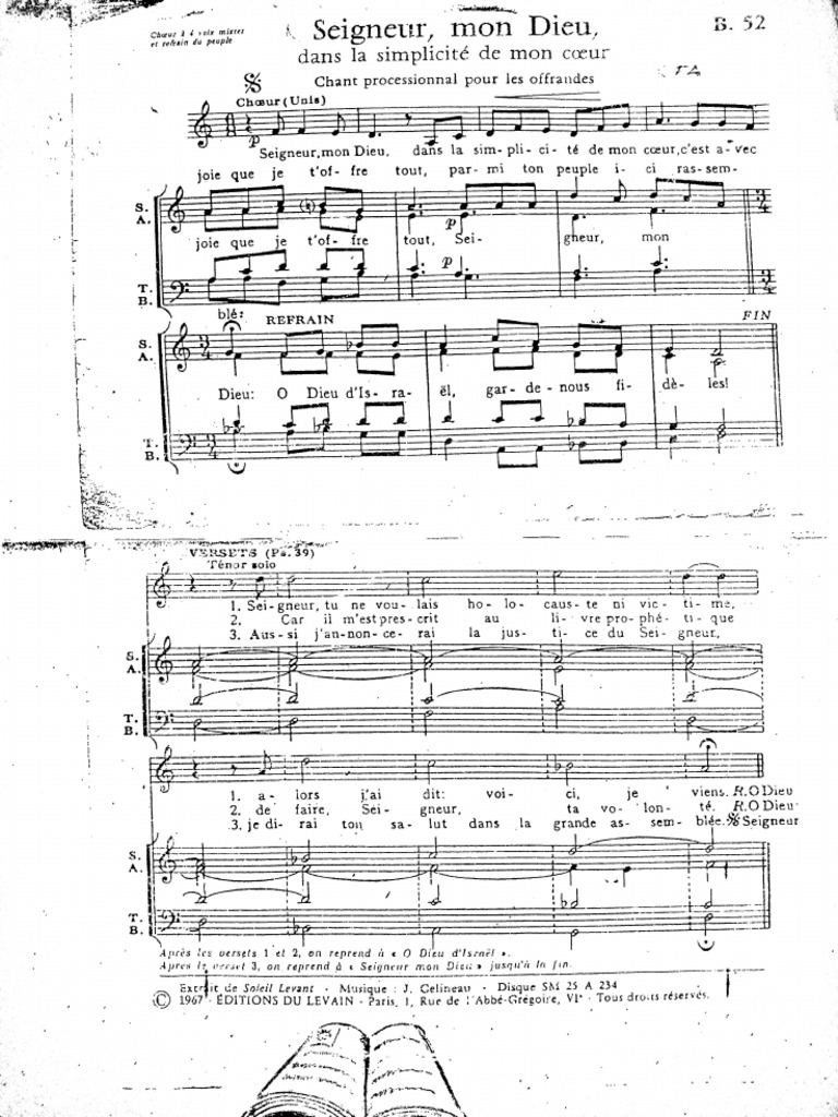 Seigneur Mon Dieu. 1 1 | PDF