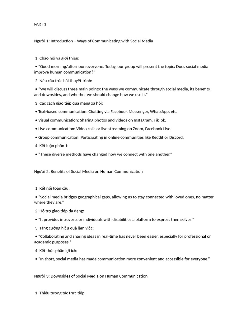 PART 1 | PDF | Communication | Human Communication