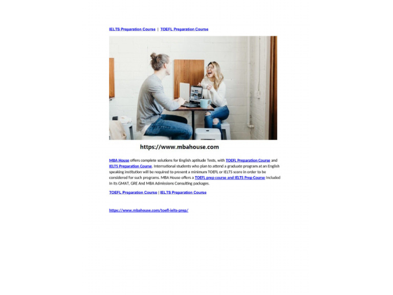 TOEFL Preparation Course | PDF