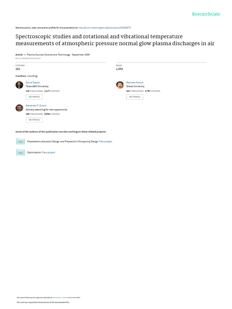 2006 Staack Air PSST | PDF | Spectroscopy | Temperature