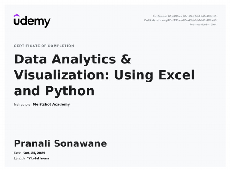 Data Analytics (Udemy) | PDF