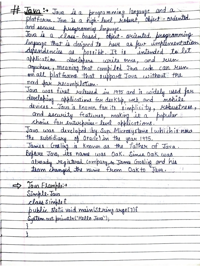 Unit-1 Introduction To Java-1 | PDF