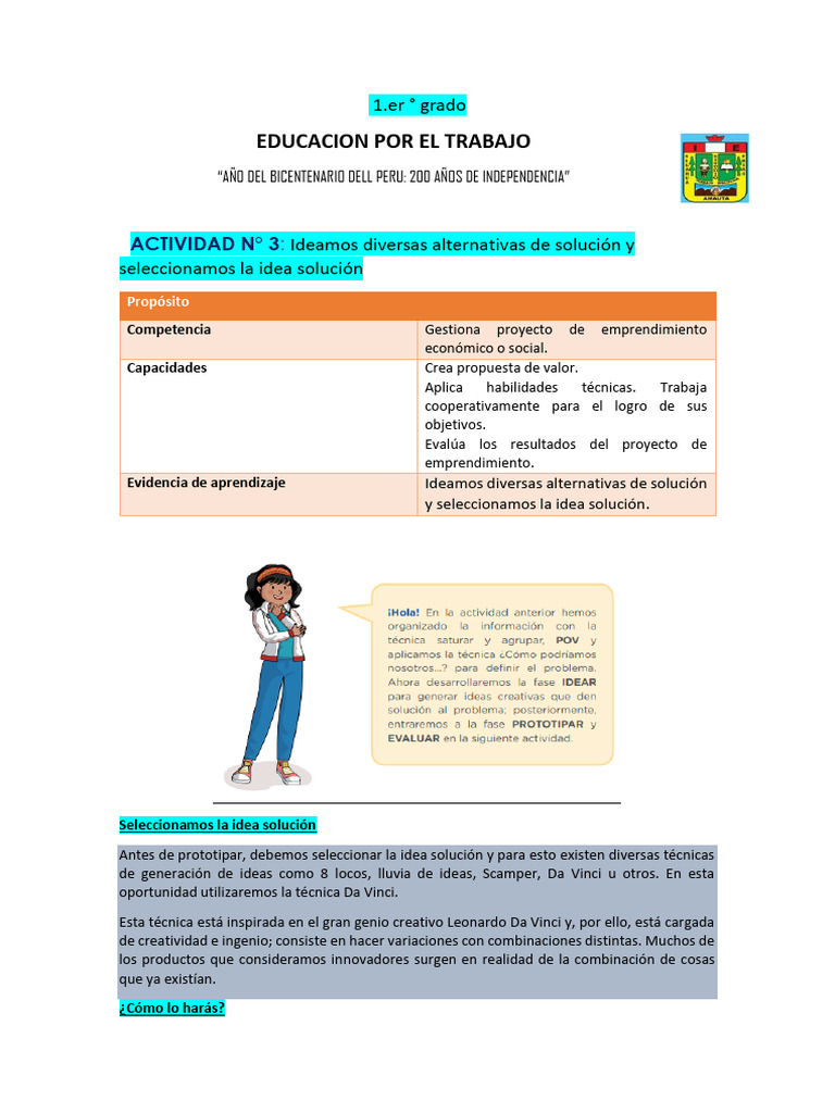 Sesión 3 - Primer Grado - Ept | PDF