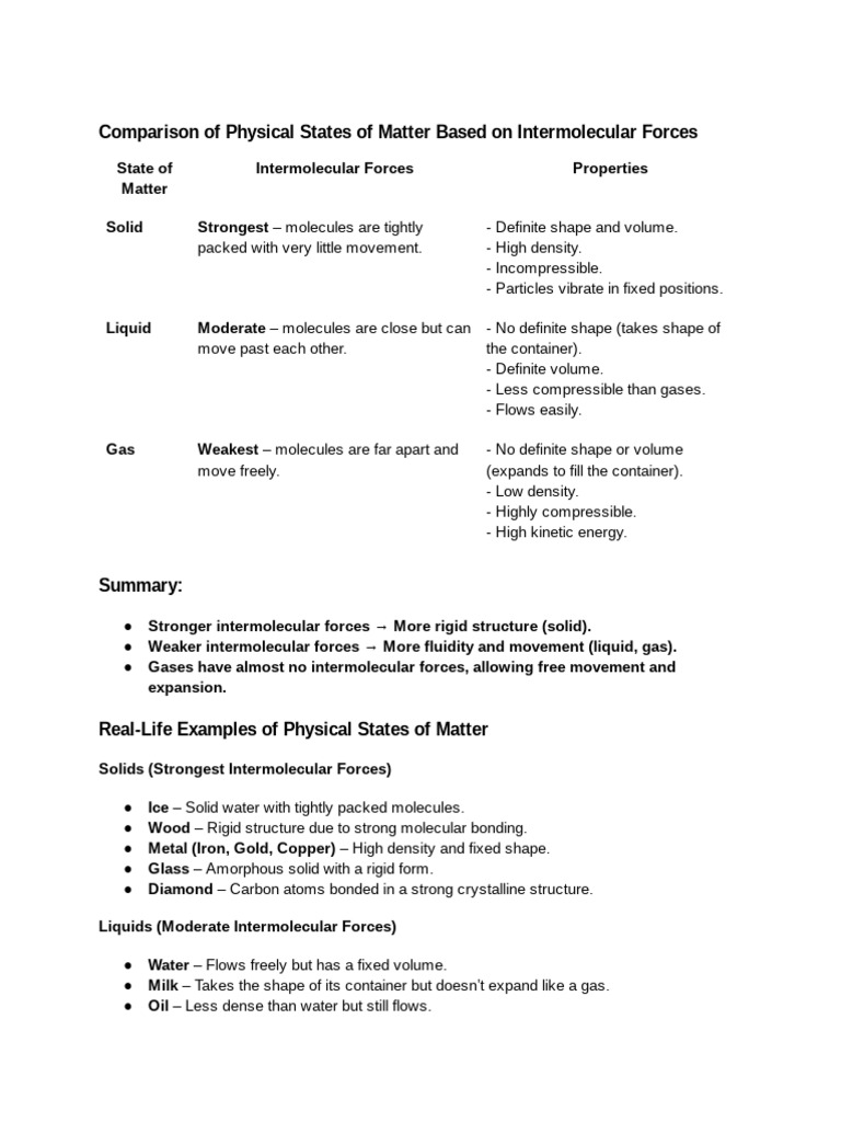 Intermolecular Forces and States of Matter | PDF | Gases | Boiling