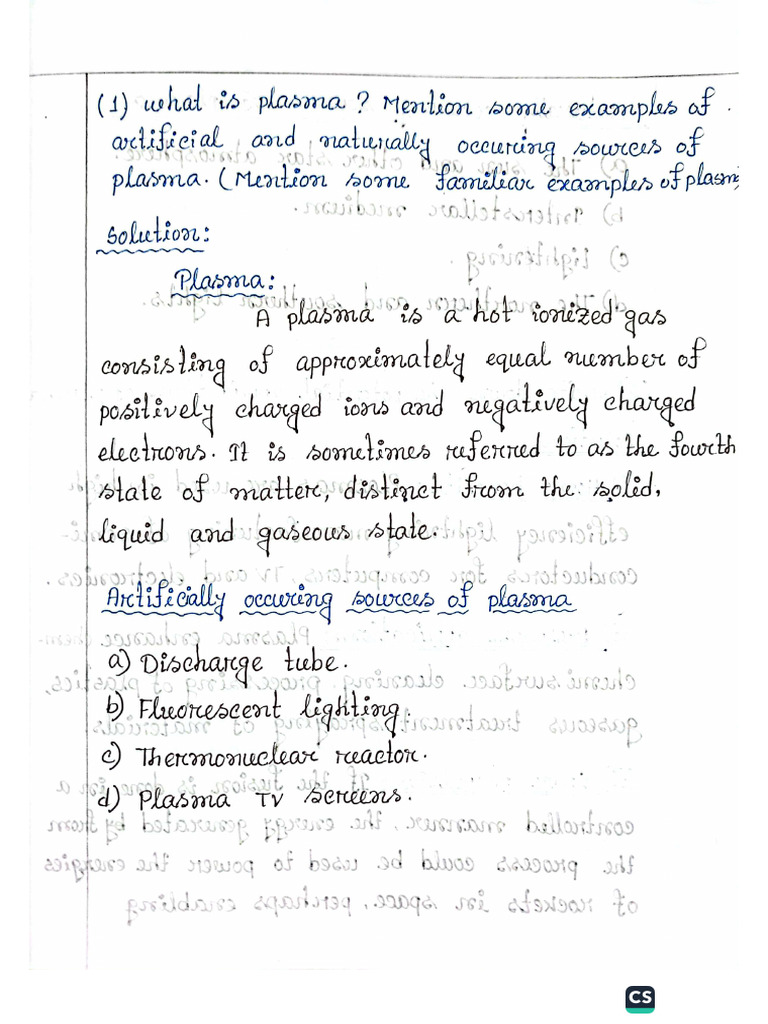 Plasma Assignment | PDF