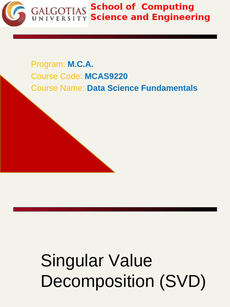Singular Value Decomposition | PDF | Eigenvalues And Eigenvectors | Matrix (Mathematics)