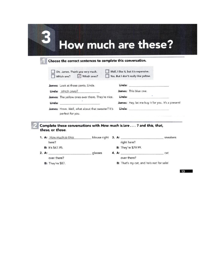 Unit 3 Workbook Exercise 1-5-1-3 | PDF