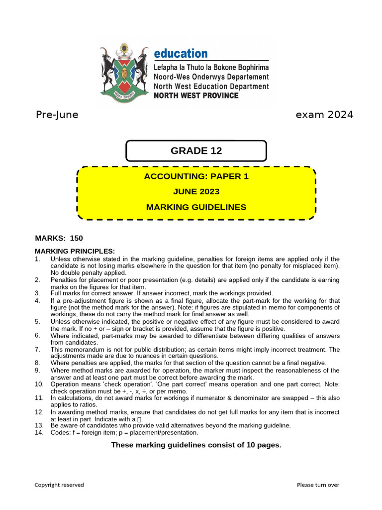 GR 12 Acc Pre June 2024 (SC 2023 P1) MG | PDF | Equity (Finance ...