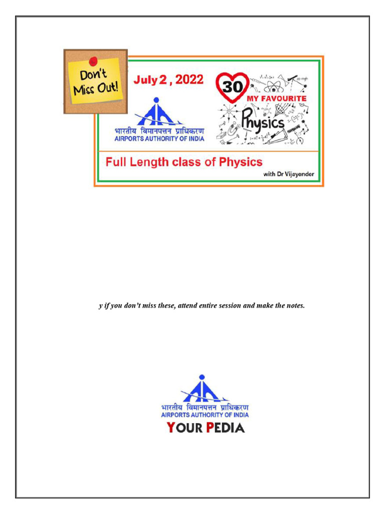 Physics 3rd Lec. ATC Live Class | PDF | Capacitor | Capacitance