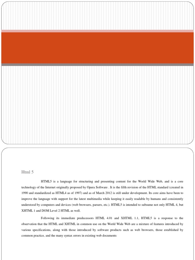 HTML 5 | PDF | Html5 | Html