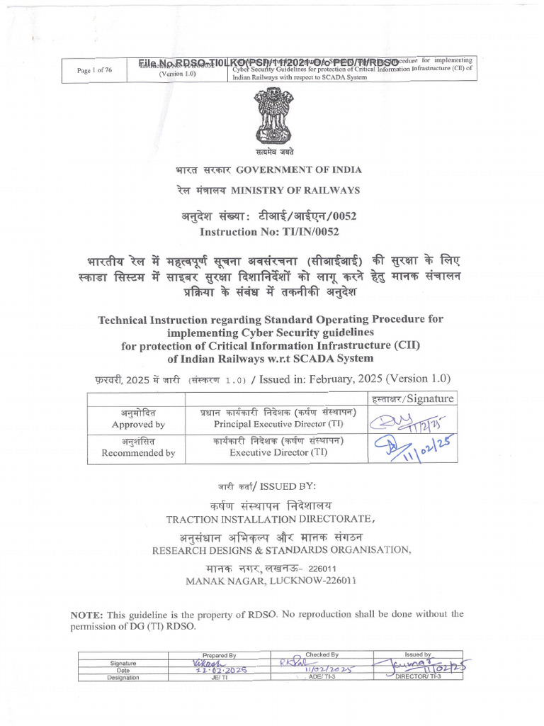 TIIN0052-Technical Instruction Regarding Standard Operating Procedure ...