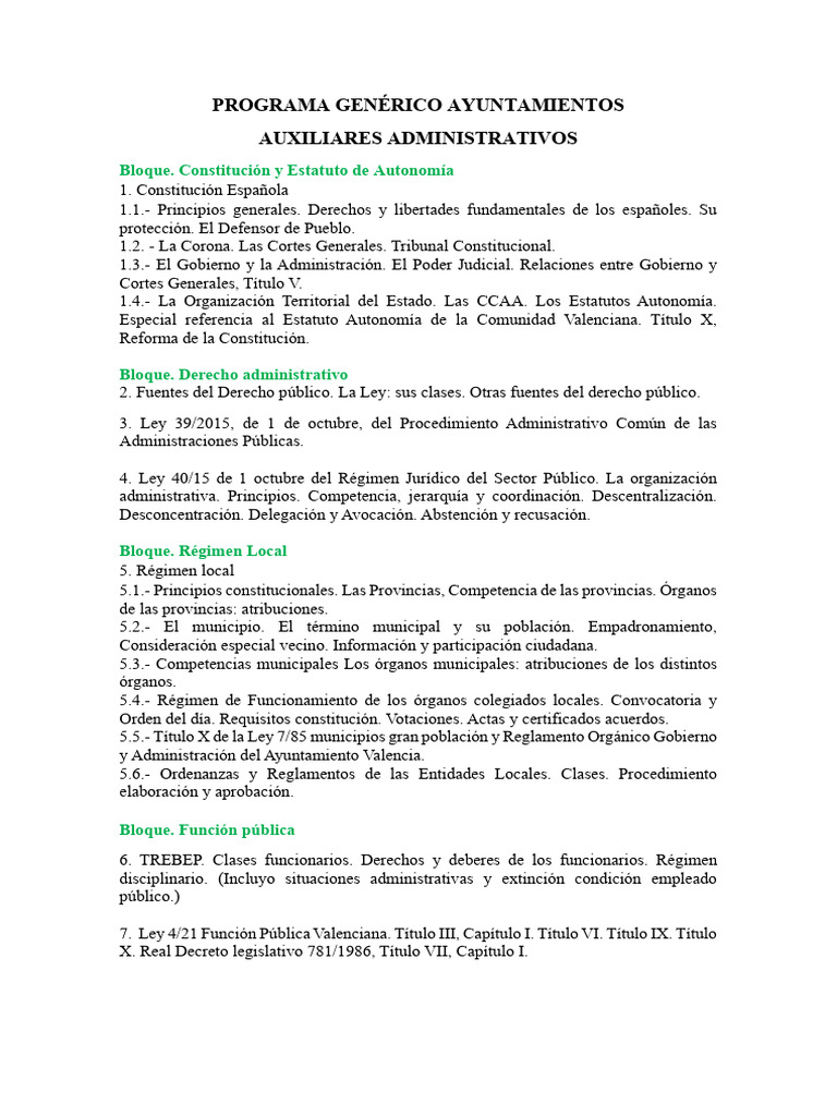 Programa Genérico Aytos C2 | PDF | Gobierno local | Presupuesto