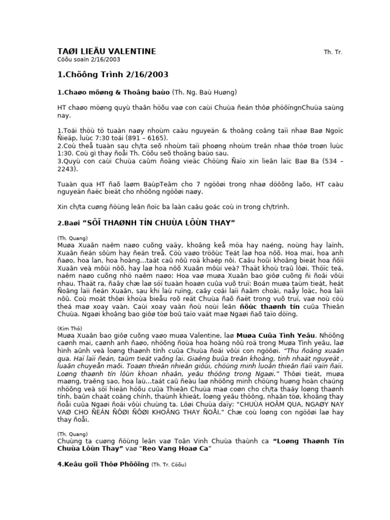 Tai Lieu Valentine | PDF
