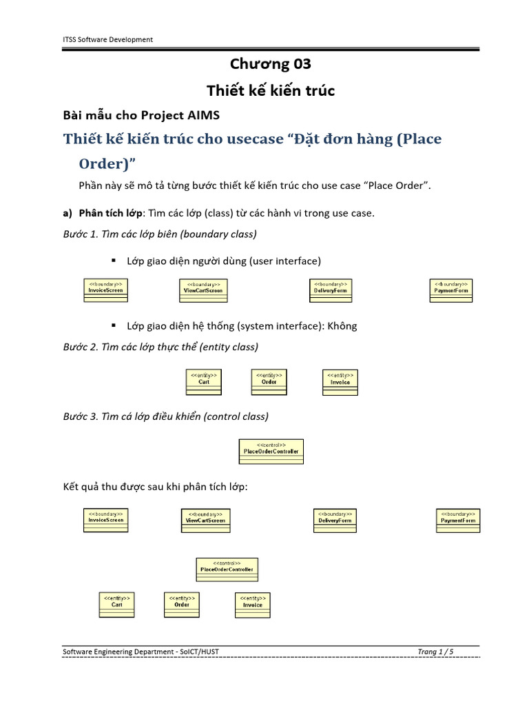 Huong Dan Phan Tich Usecase Place Order 20242 | PDF