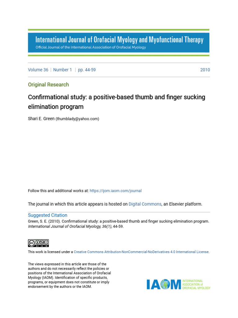 Confirmational Study A Positive-Based Thumb and Fi | PDF | Self Esteem ...