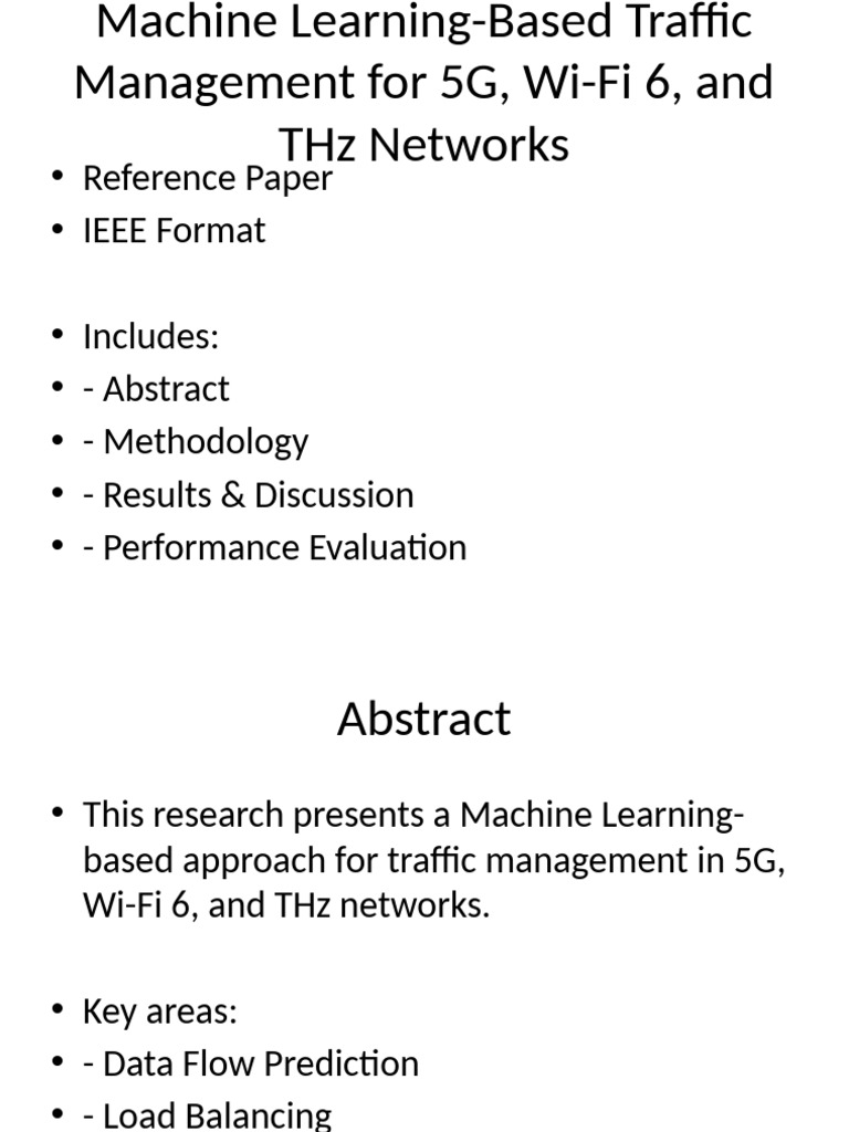 Traffic Management IEEE Reference Paper | PDF