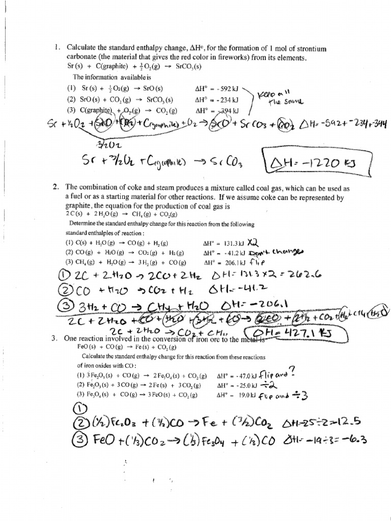 Chapter 17 Problem Stations 2 Key | PDF