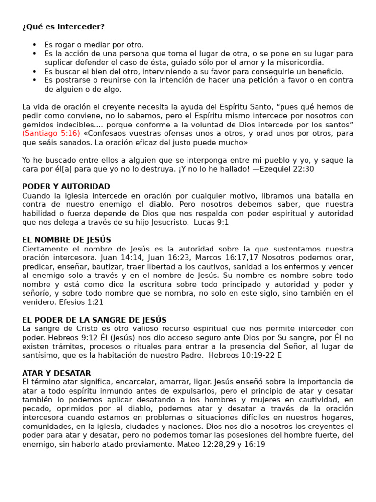 Qué Es Interceder | PDF | Oración | Intercesión