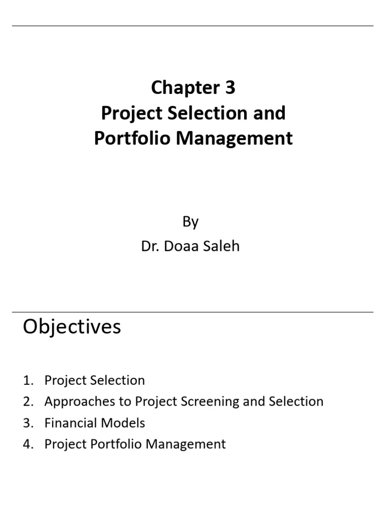 Project Selection and Portfolio Strategies | PDF | Internal Rate Of ...