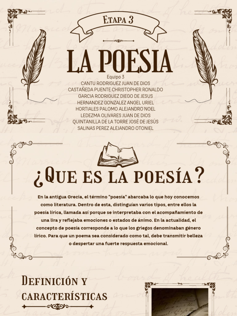 Etapa 3 Presentacion (La Poesia) | PDF | Poesía | Metro (poesía)