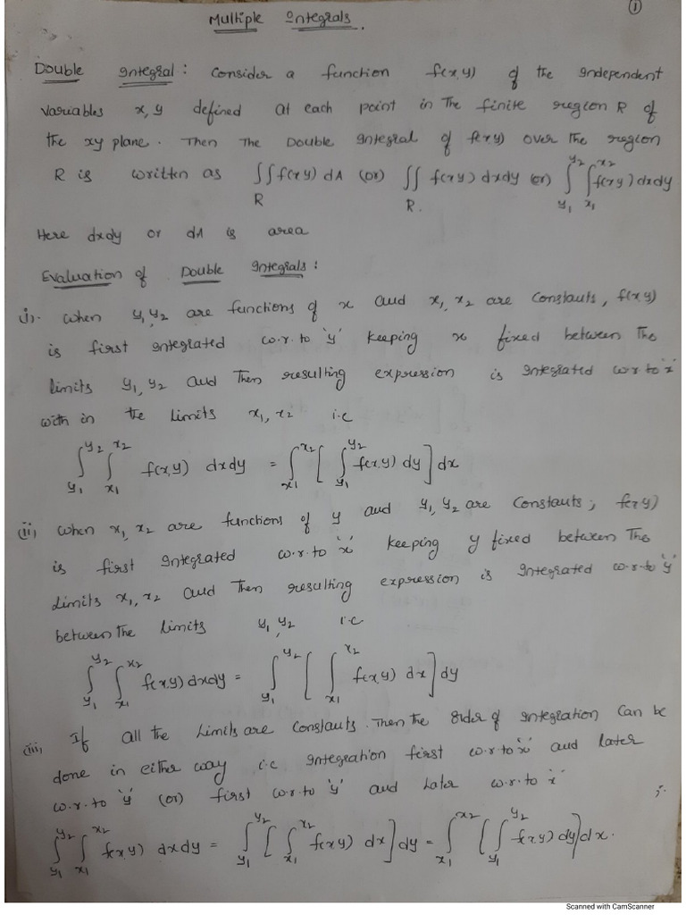 Multiple Integrals | PDF
