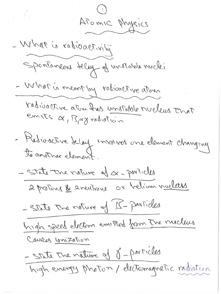 Notes 1 - Radioactivity | PDF