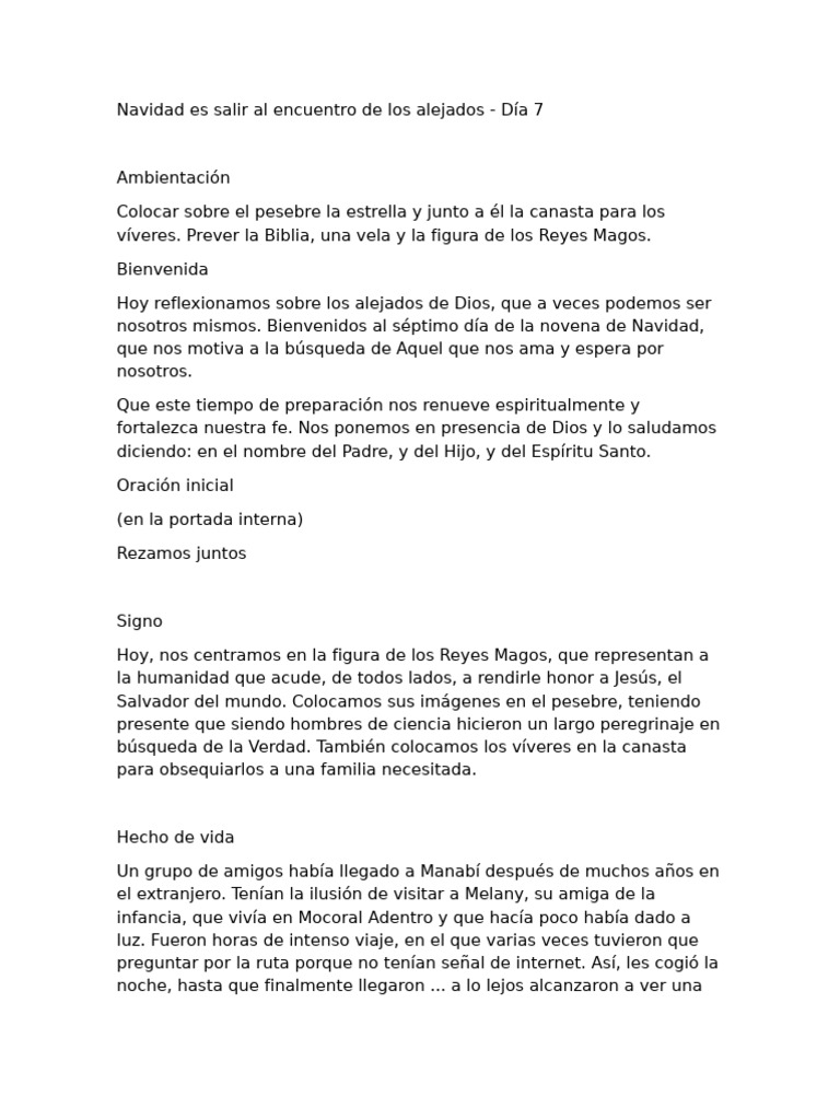 Documento | PDF | Reyes Magos | Oración