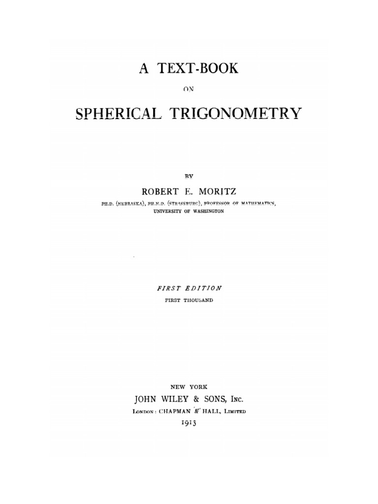 Spherical Trigonometry | PDF