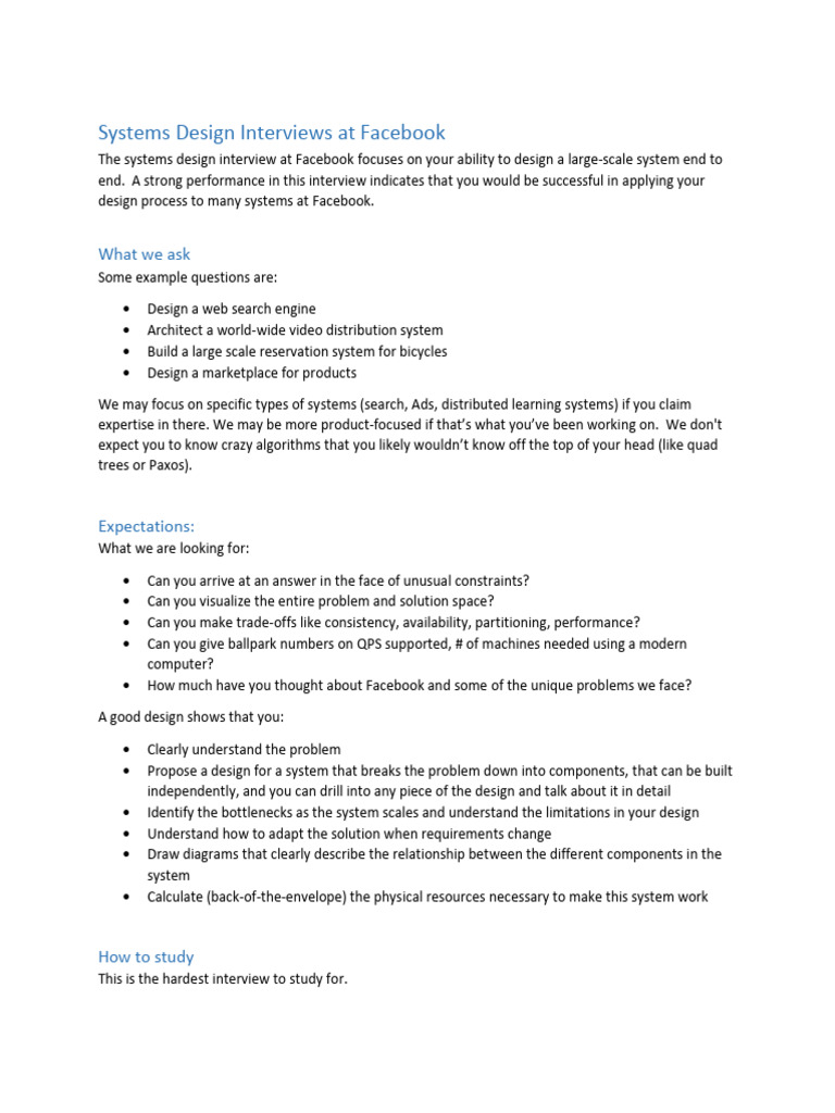 Systems_Design_Interviews_1 | PDF | Design | Computing