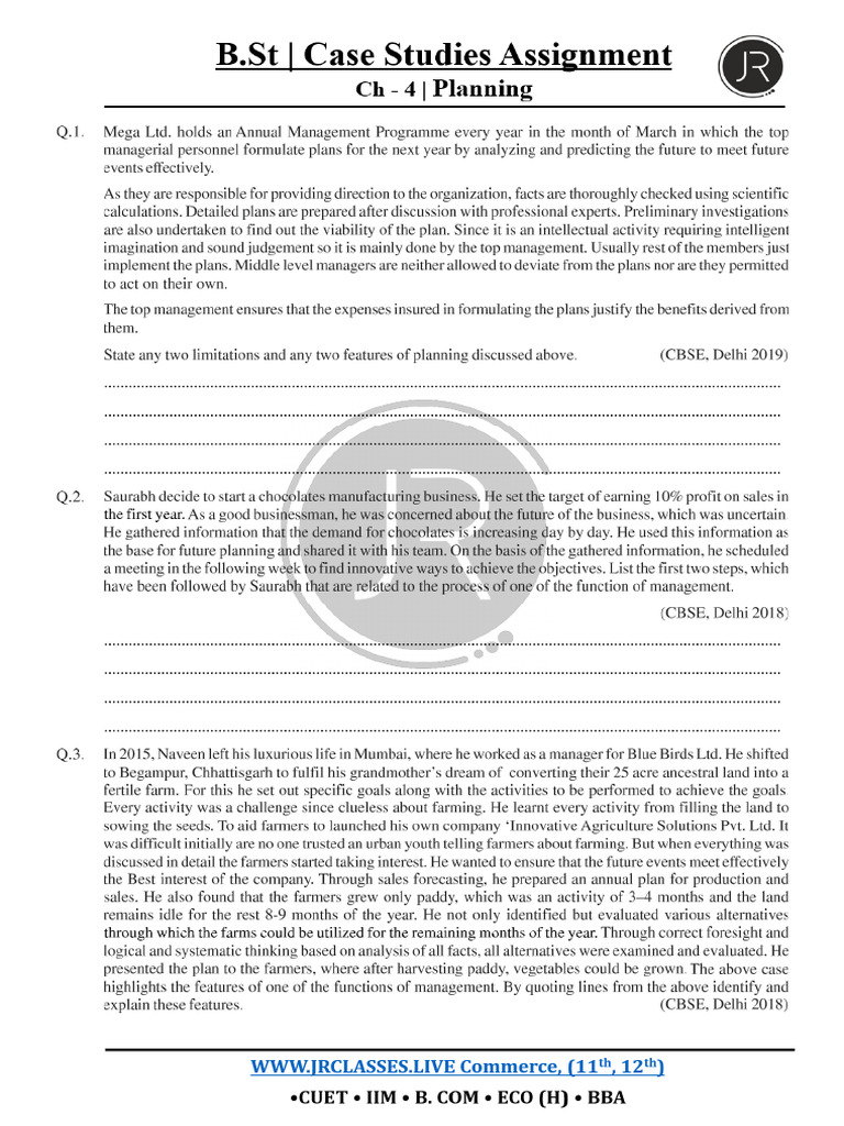 Ch-4 Case Studies Assignment | PDF