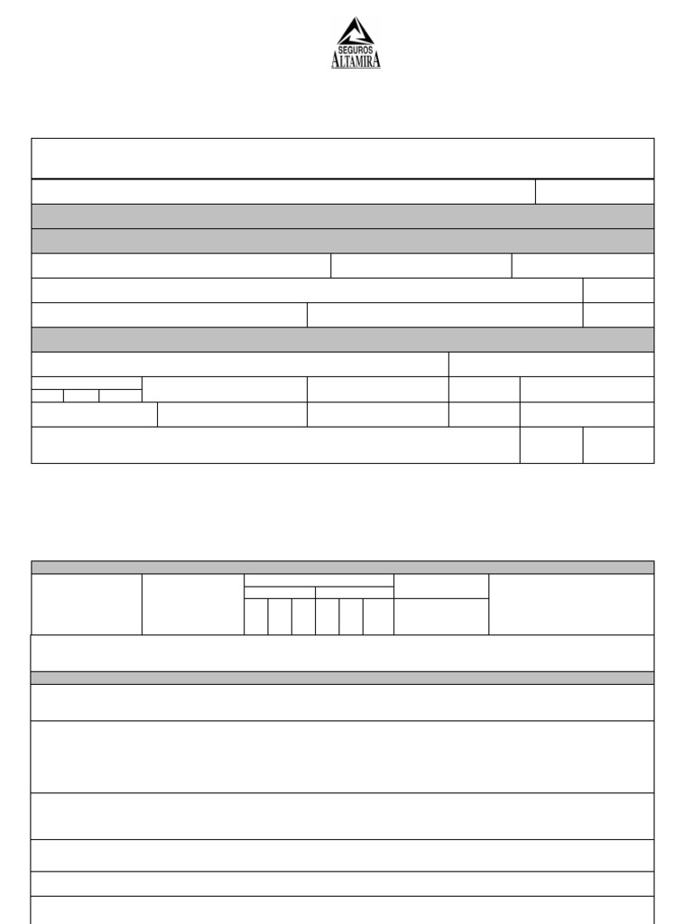 Planilla Delcaracion Siniestro Ap | PDF | Póliza de seguros | Cirugía