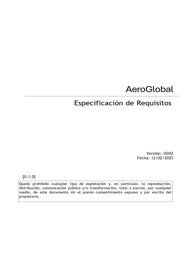 Aeroglobal: Especificación de Requisitos | PDF | Aeropuerto | La ...