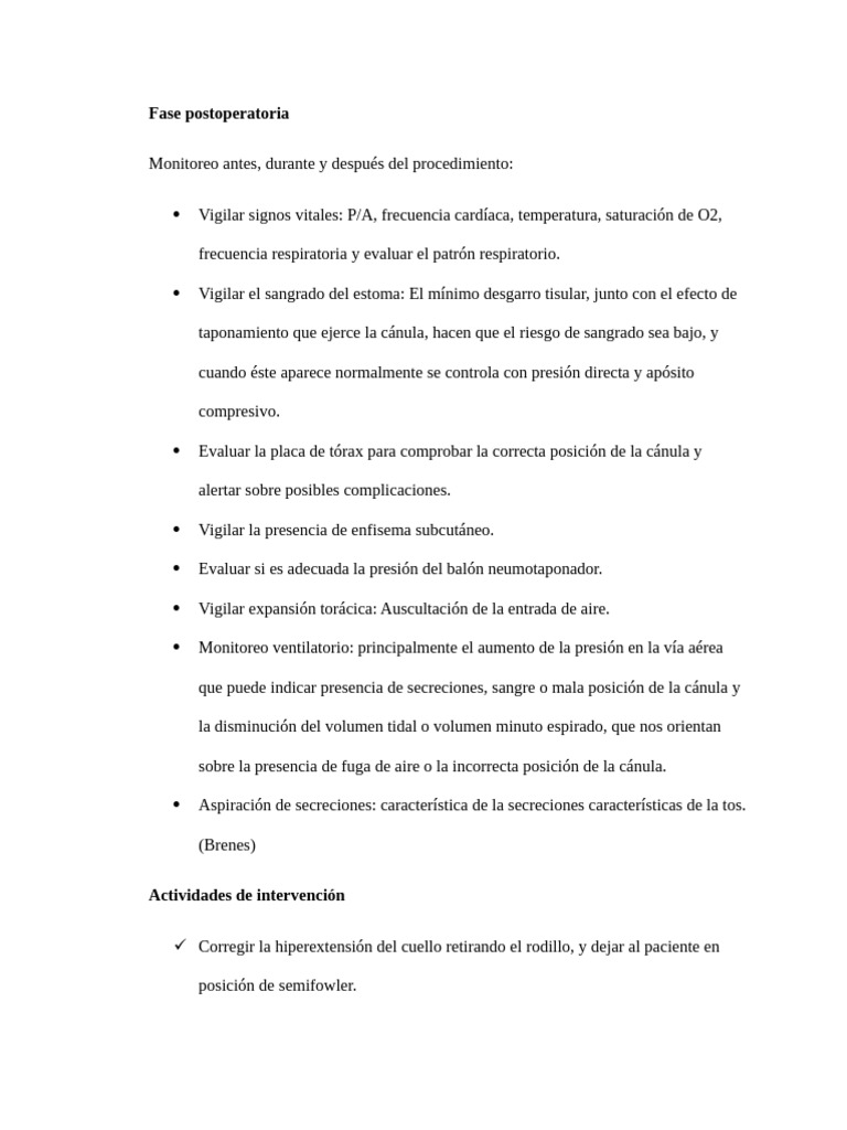 Fase Postoperatoria TQ | PDF | Especialidades Medicas | Medicina CLINICA