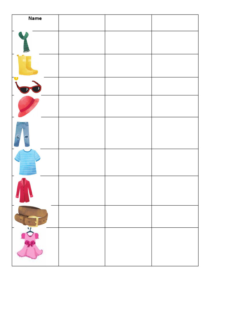 clothes survey | PDF