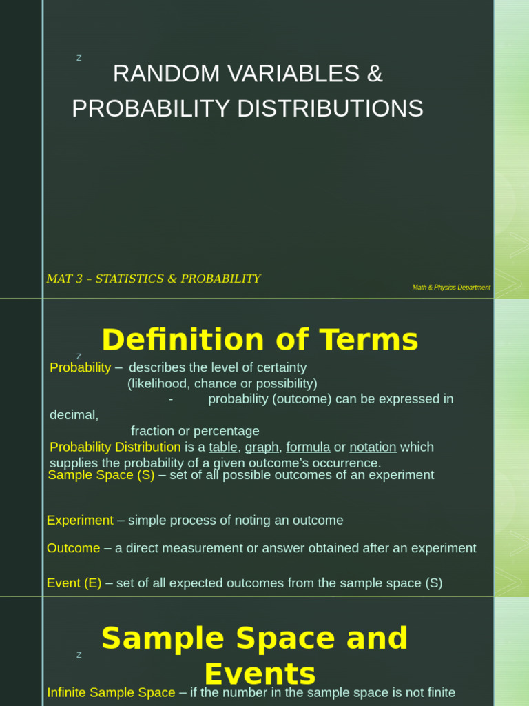 Random Variables & Probability Solutions | PDF | Probability Distribution | Random Variable