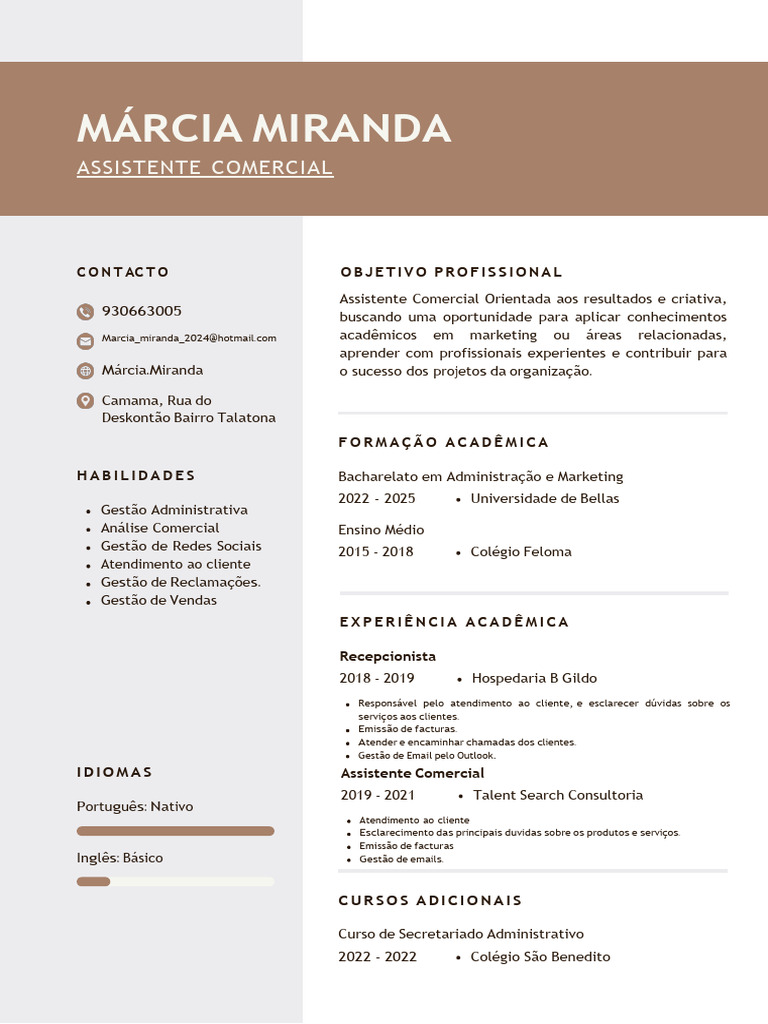 Márcia Miranda - CV | PDF