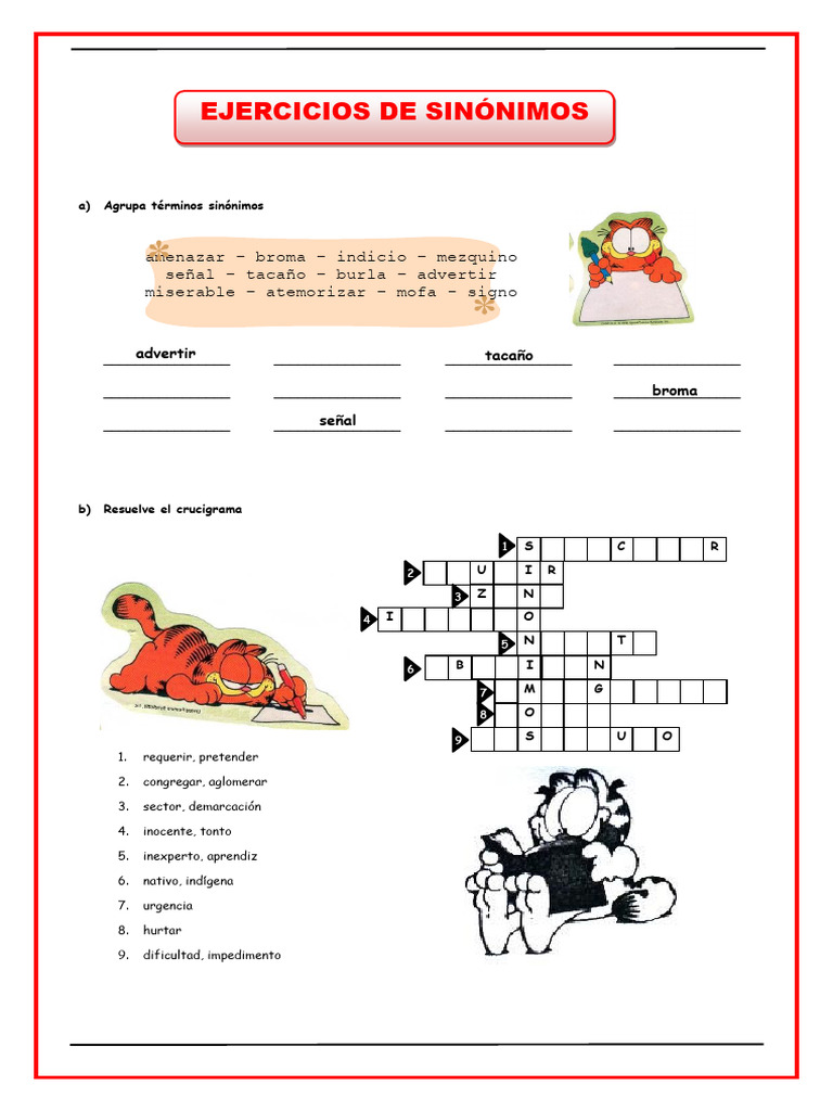 Sinónimos 1ero Sec | PDF