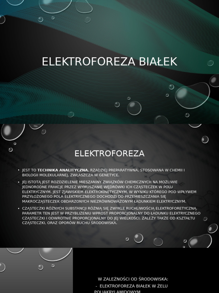 Elektroforeza Białek | PDF