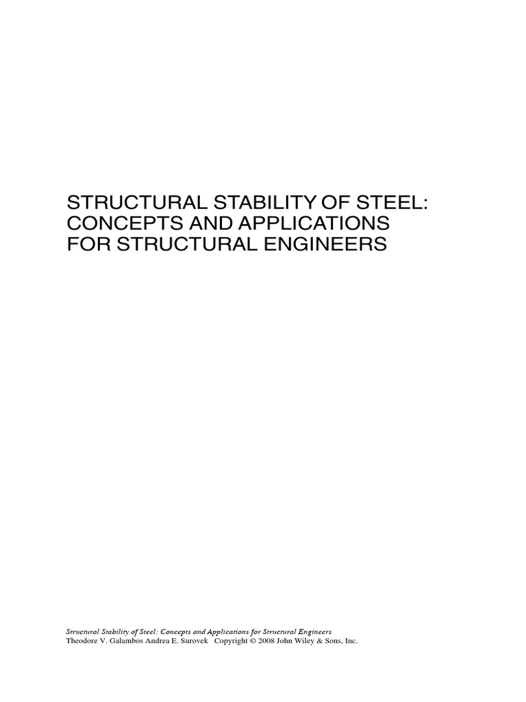 Structural Stability of Steel Concepts A | PDF