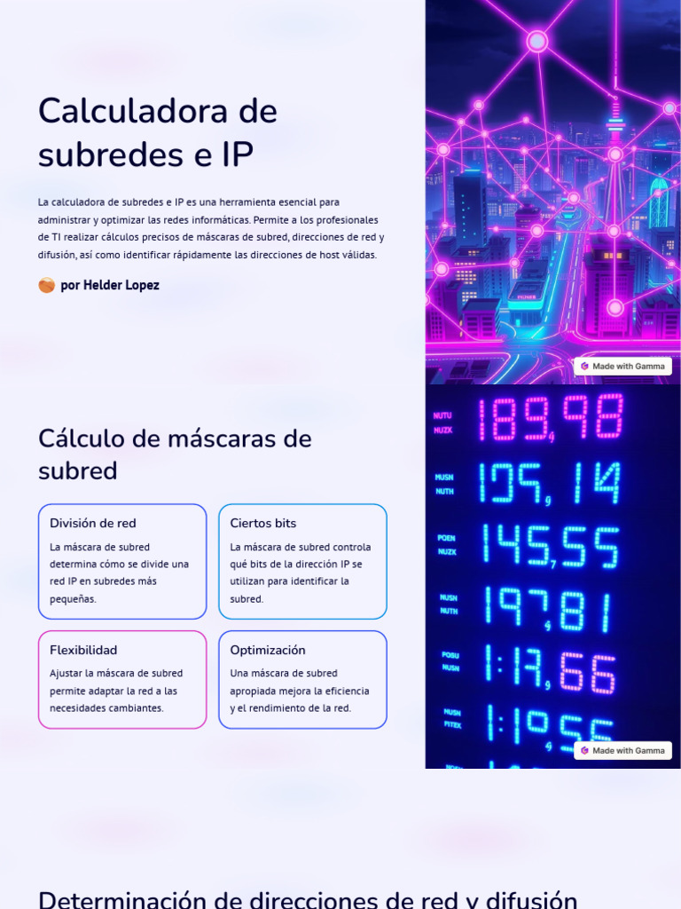 Calculadora de Subredes e IP | PDF | Dirección IP | Red de arquitectura