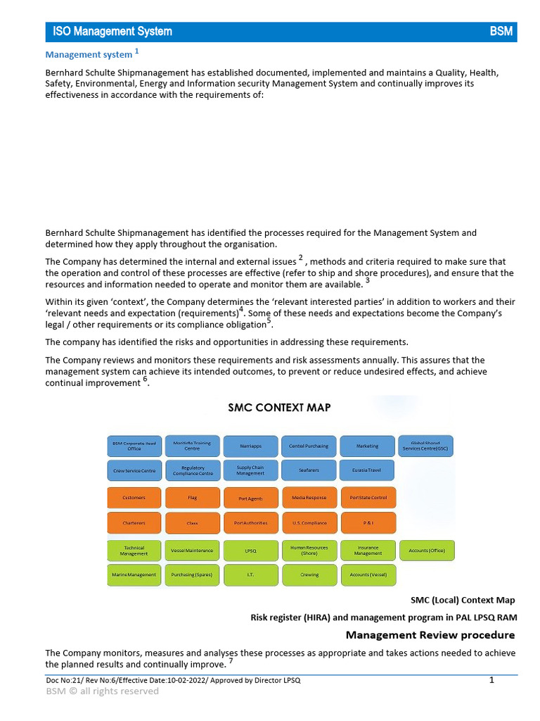 ISO Management System | PDF | System | Risk