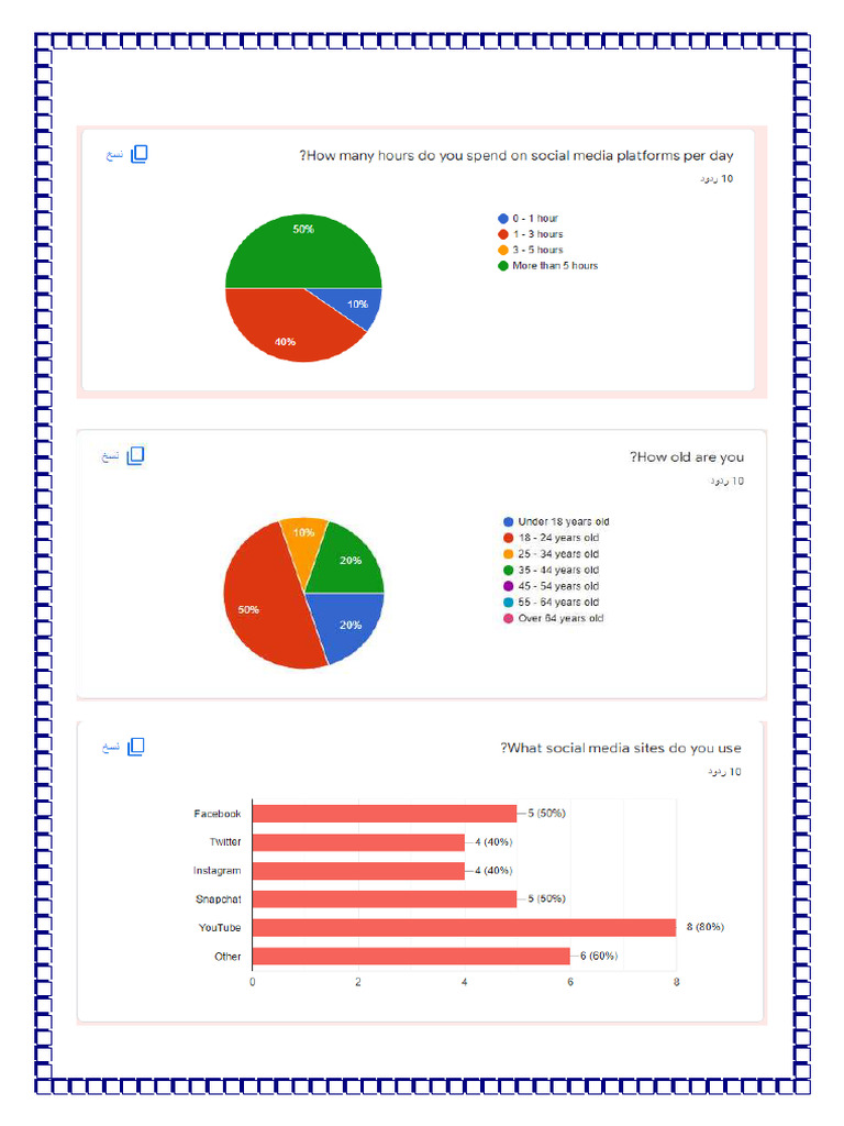 Social Media Survey | PDF