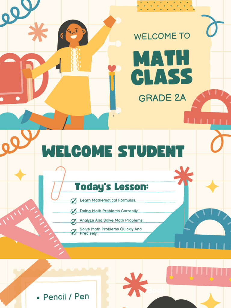 Cream Colorful Playful Math Class Presentation | PDF