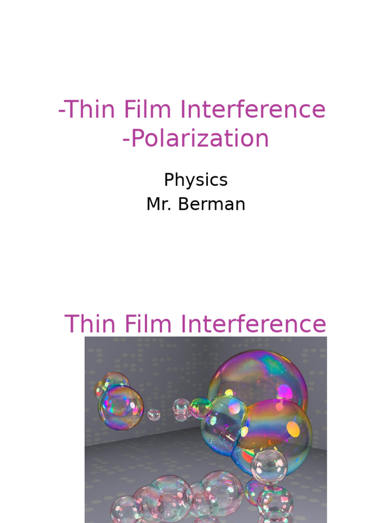 PP37 - 6 Thin Film Interference and Polarization | PDF
