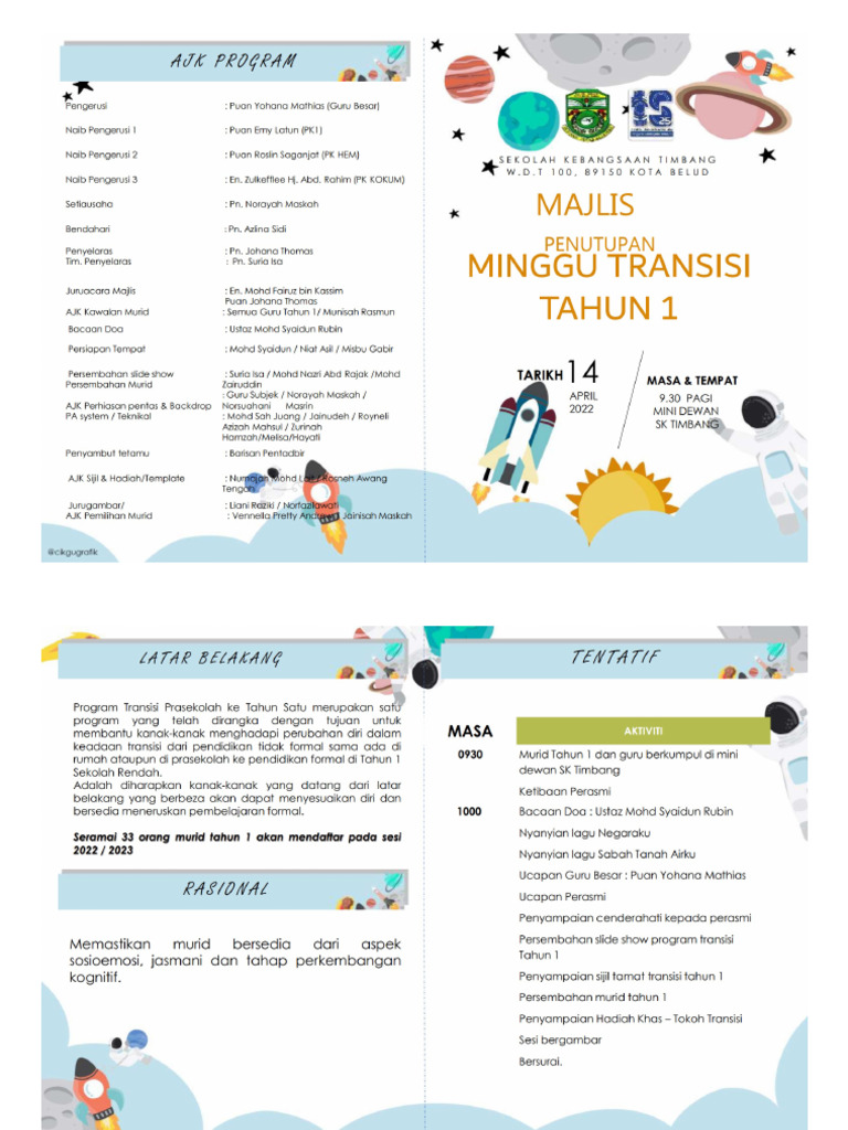 Buku Program Penutupan Transisi Tahun 1 2022 Pages 1-2 - Flip PDF ...
