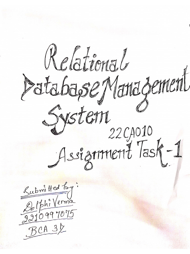 DBMS Assignment | PDF