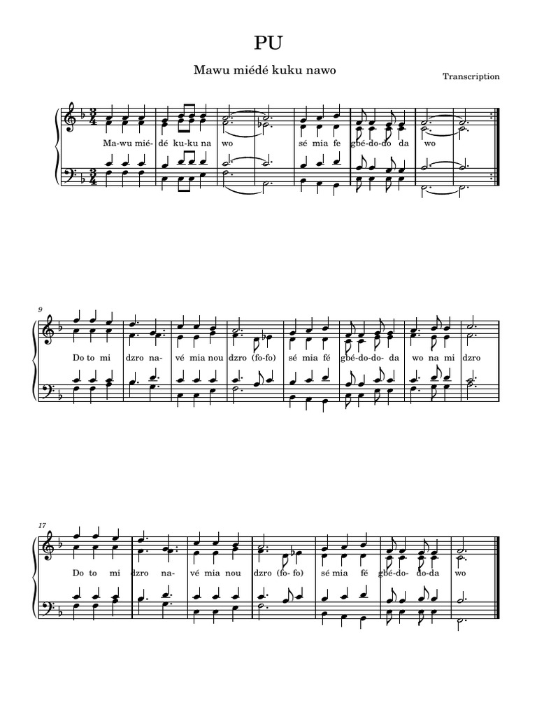 Mawu Miede Kiku Nawo PU | PDF