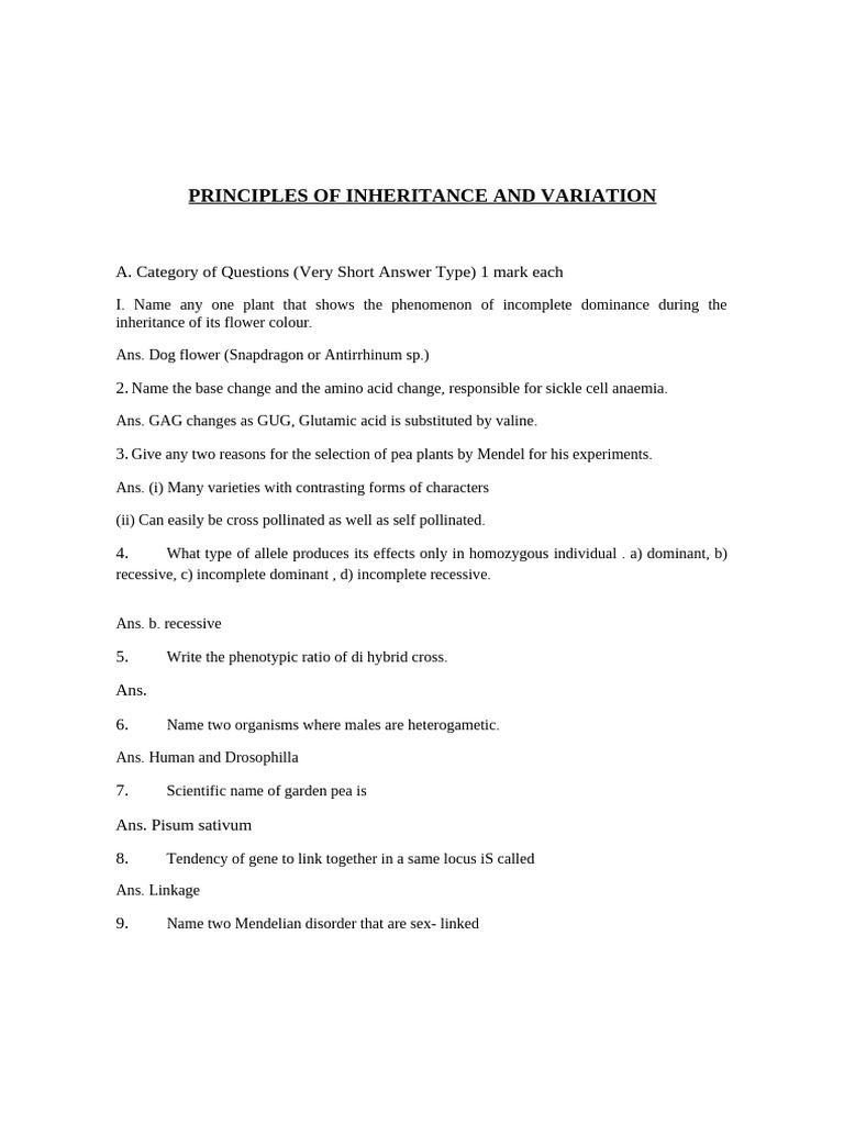 Sickle Cell Alleles and Recessive Traits | PDF | Dominance (Genetics ...