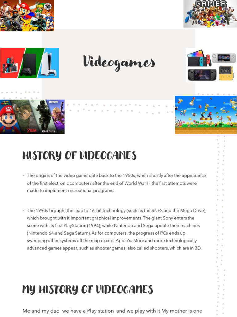 History and Favorites of Videogames | PDF