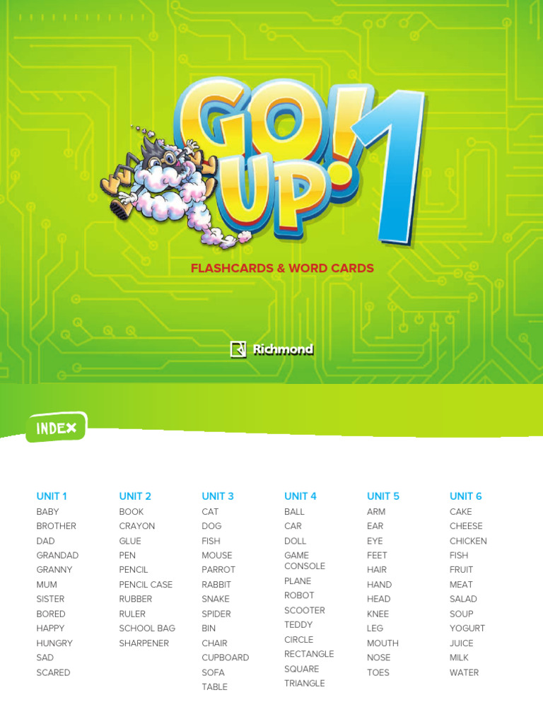 GoUp1 Flashcards U1 | PDF